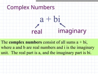 Year 12 Imaginary and Complex Numbers.ppt