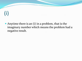 Imaginary numbers | PPTX