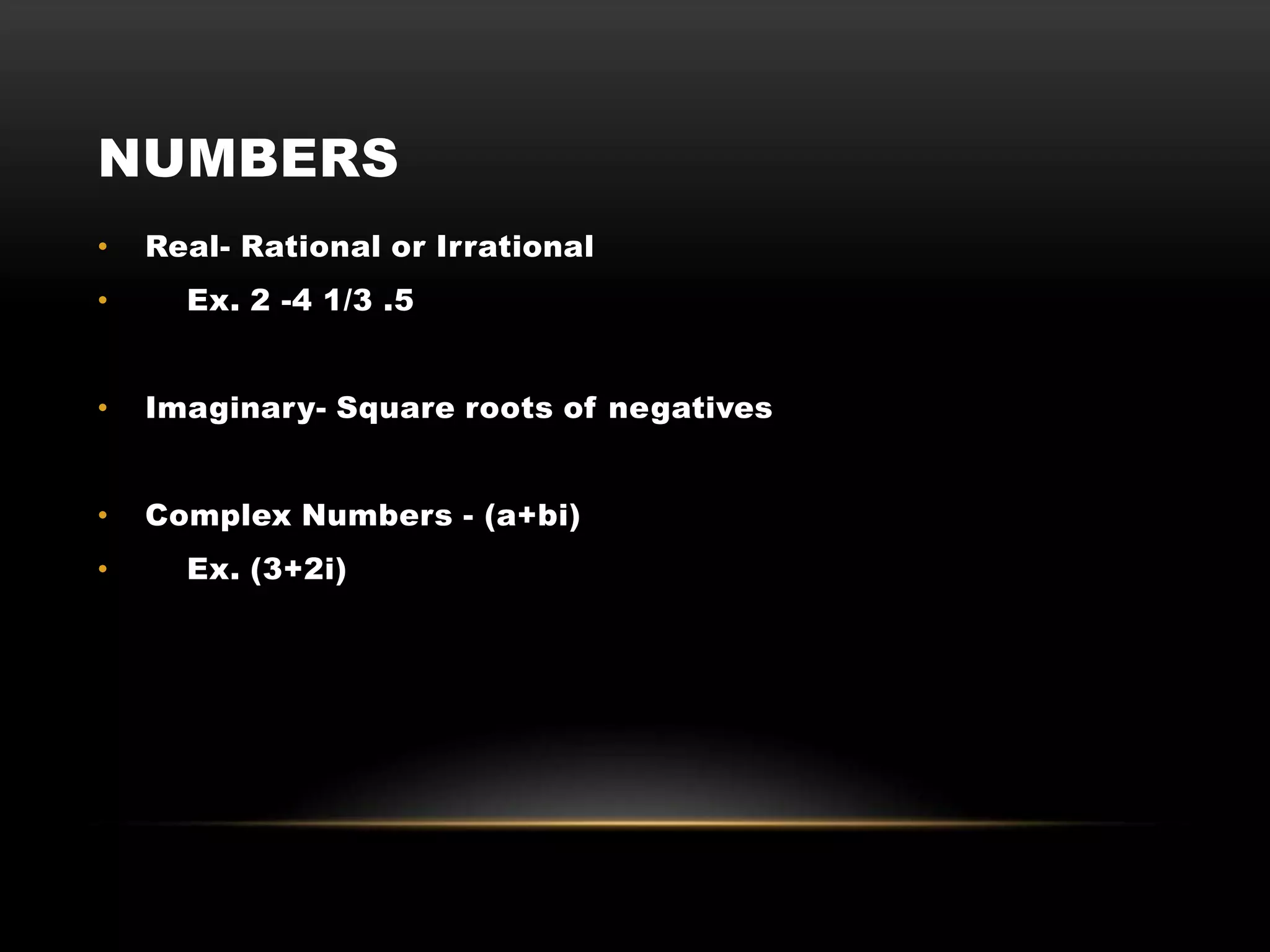 Imaginary numbers | PPTX