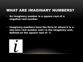 Imaginary numbers | PPT