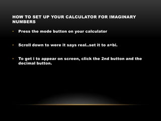 Imaginary numbers | PPT