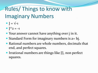Imaginary numbers ppt. | PPTX