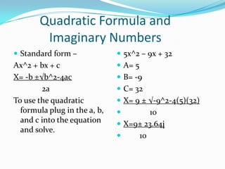 Imaginary numbers ppt. | PPT