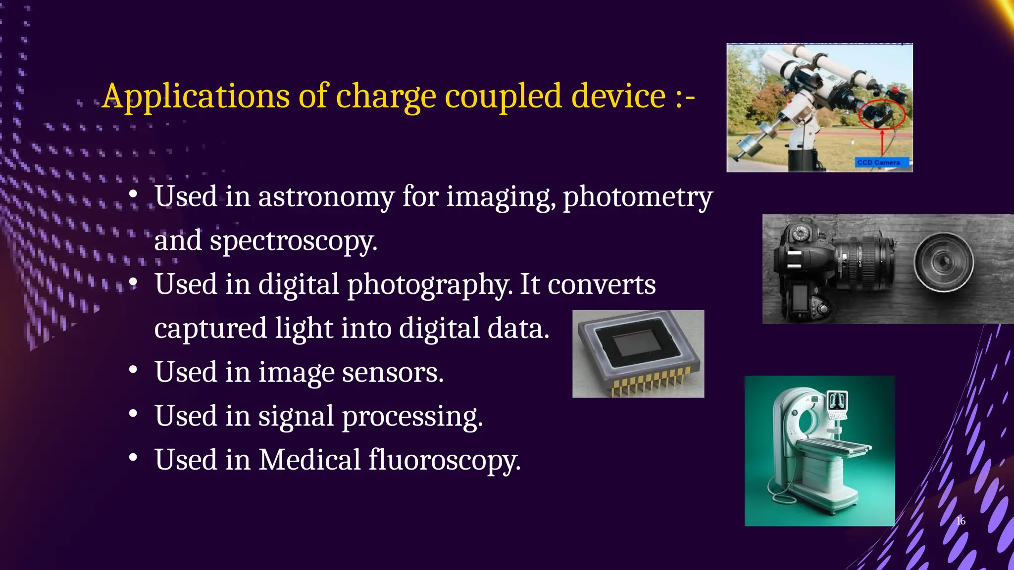 charge coupled device -Principle,working,construction. | PPTX