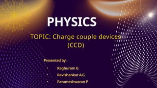 charge coupled device -Principle,working,construction. | PPTX