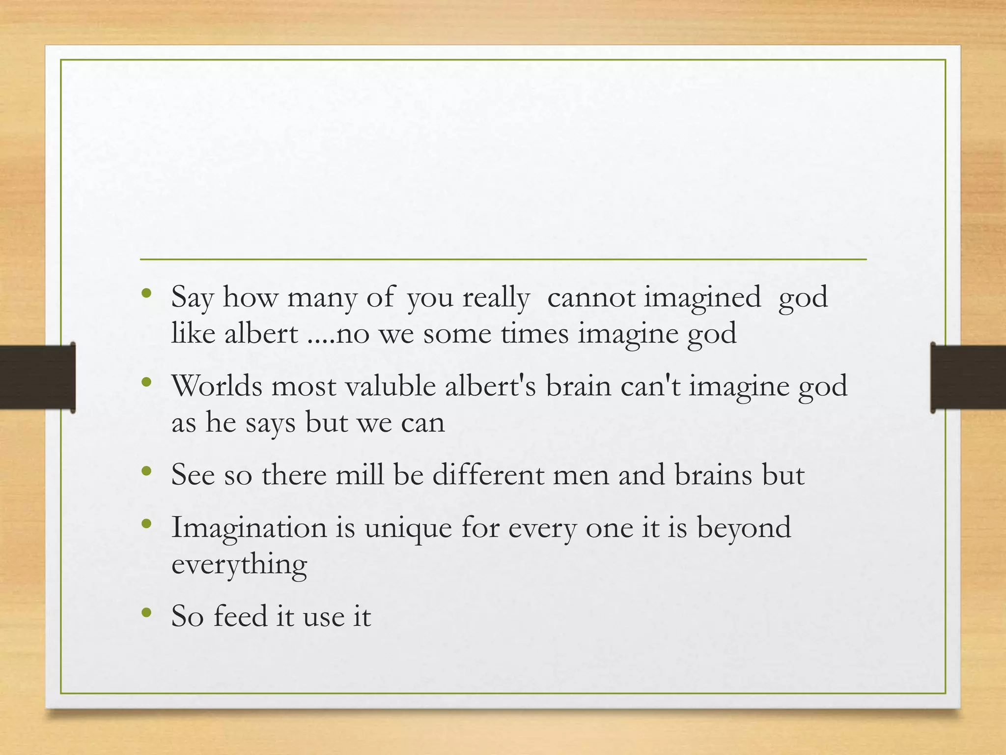 Imagination vs thinking | PPT