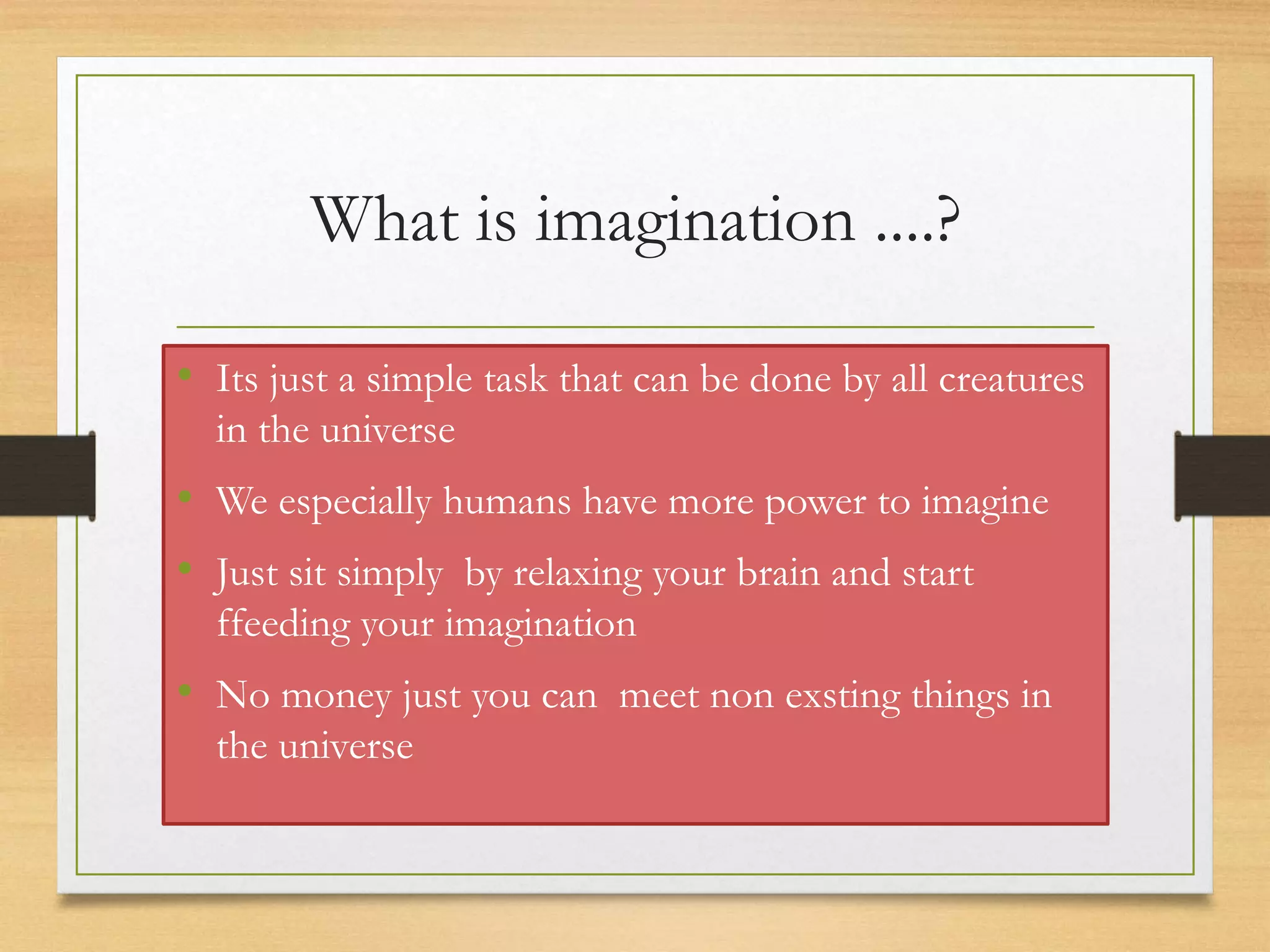 Imagination vs thinking | PPT