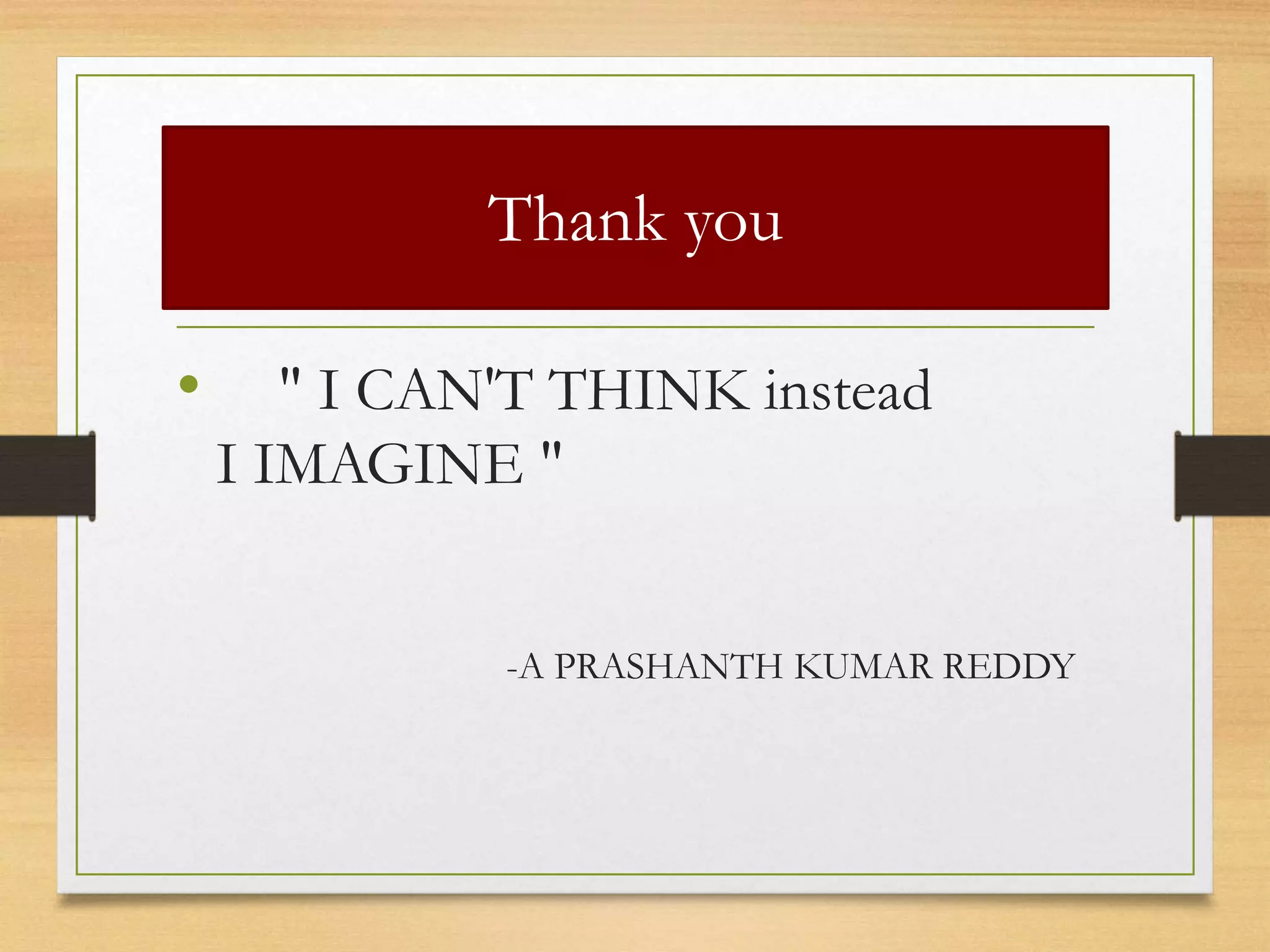 Imagination vs thinking | PPTX
