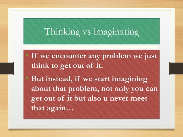Imagination vs thinking | PPT