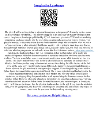 Imaginative Essays | PDF