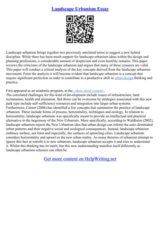 Imaginative Landscape Essays | PDF