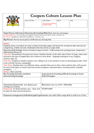 Imaginative writing sow | DOC