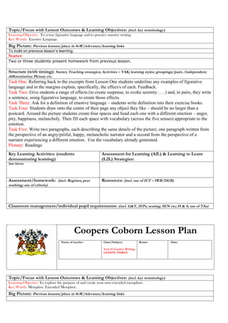 Imaginative writing sow | DOC