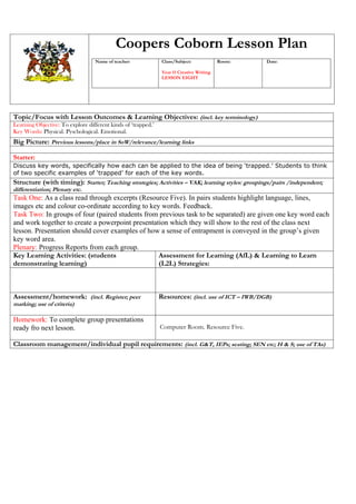 Imaginative writing sow | DOC