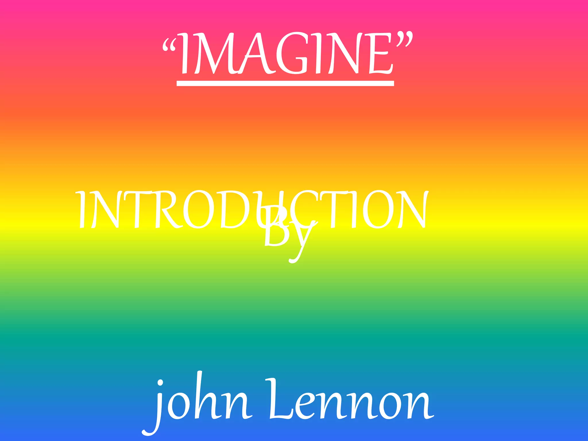 "Imagine" by John Lennon | PPTX