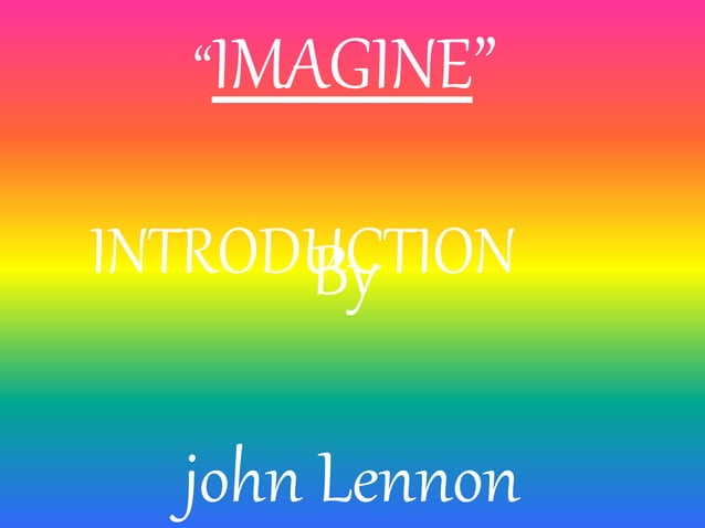 "Imagine" by John Lennon | PPTX