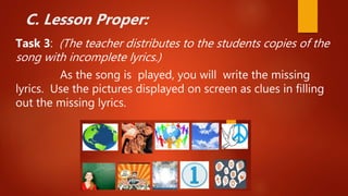 Lesson Plan on Imagine by John Lennon | PPTX