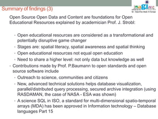 Open Source & Open Data Session report from imaGIne 2014 Conference | PPT