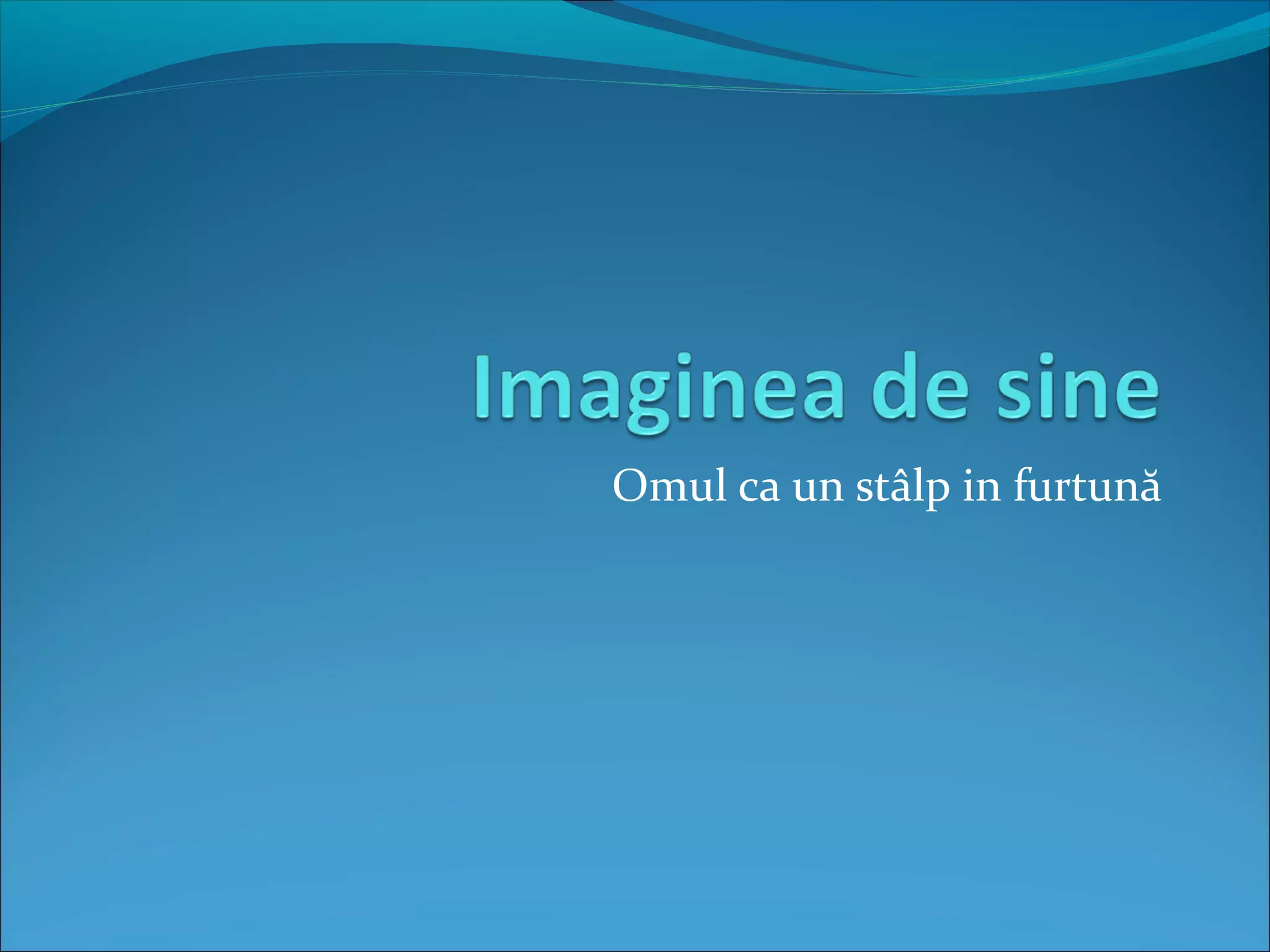 Imaginea de sine | PPT