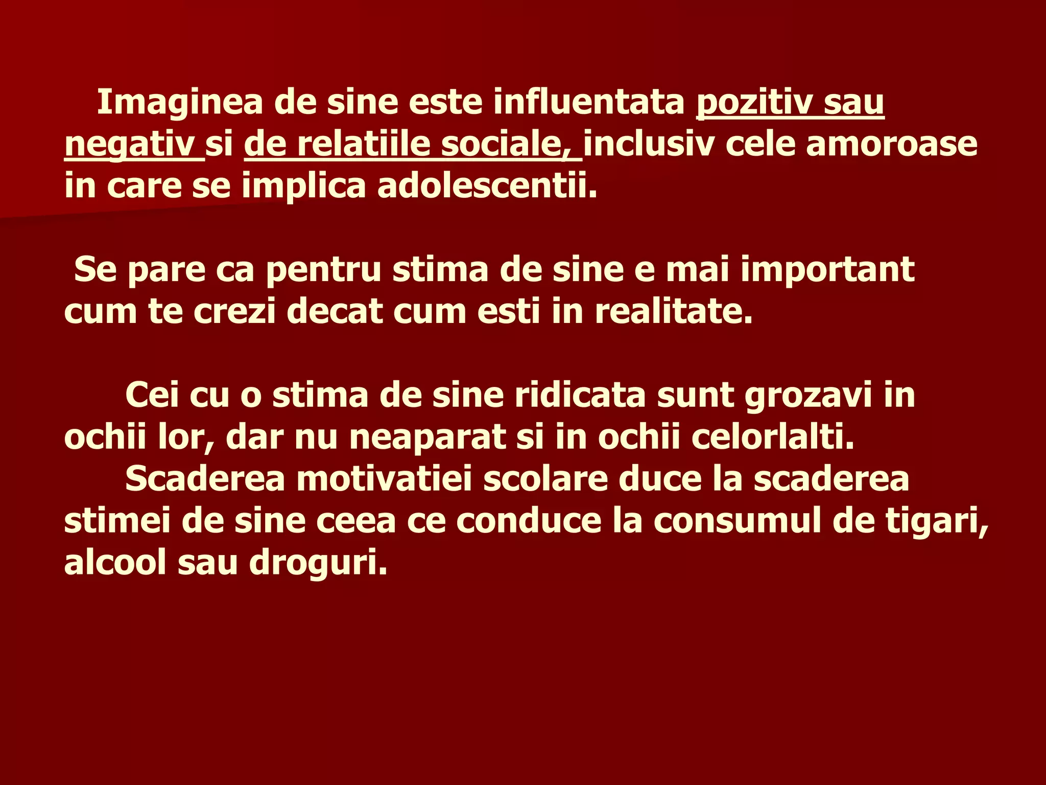 Imaginea de sine | PPTX