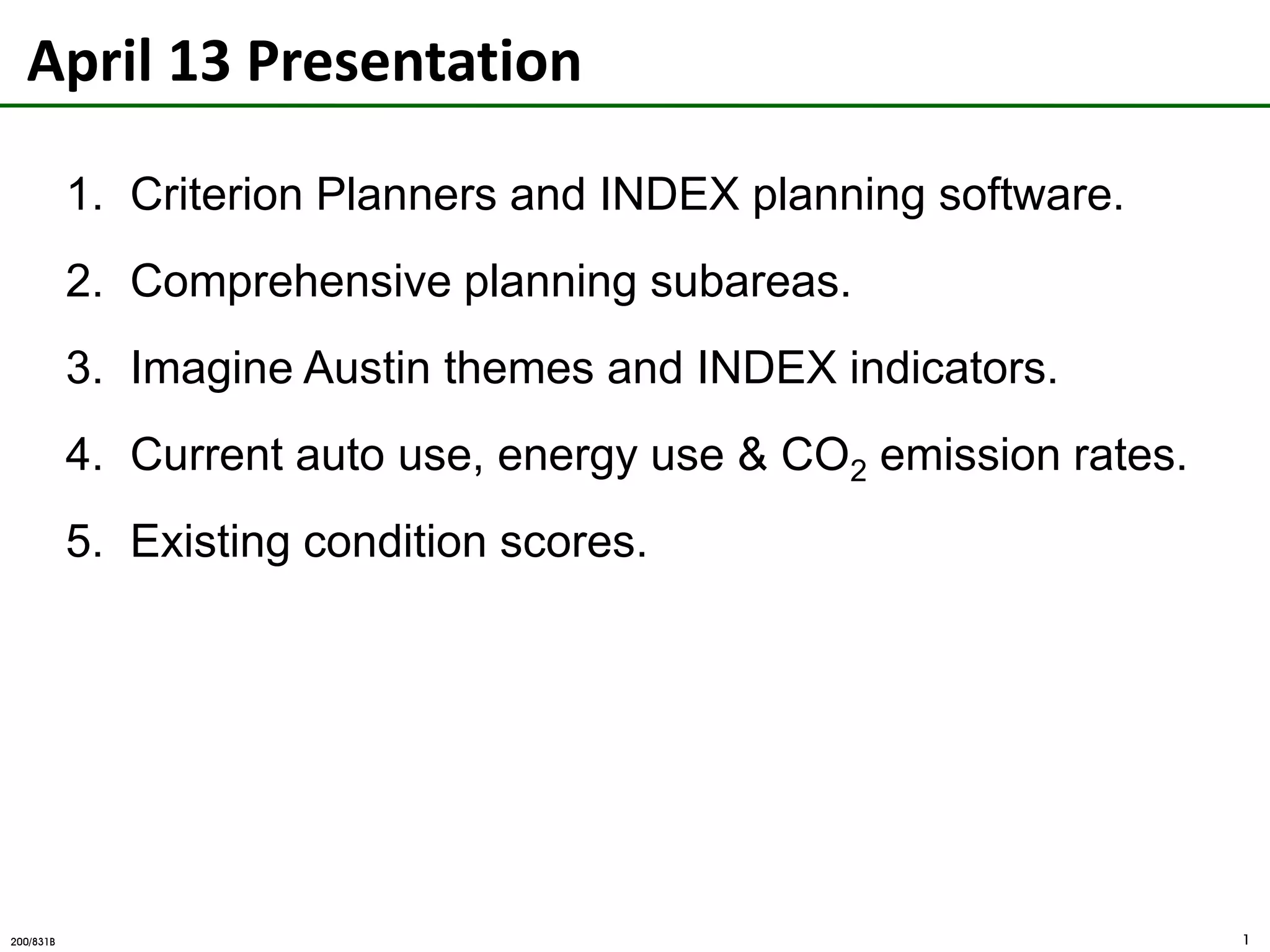 Imagine Austin - Existing Conditions | PPTX