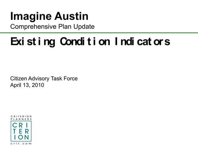 Imagine Austin - Existing Conditions | PPTX