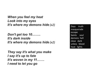 Demons by Imaging Dragons | PPT