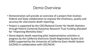 A Federal and California State Collaboration to Improve Vital Events ...