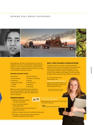 Imagine...Many Careers. One Company. Caterpillar Inc. Www ...