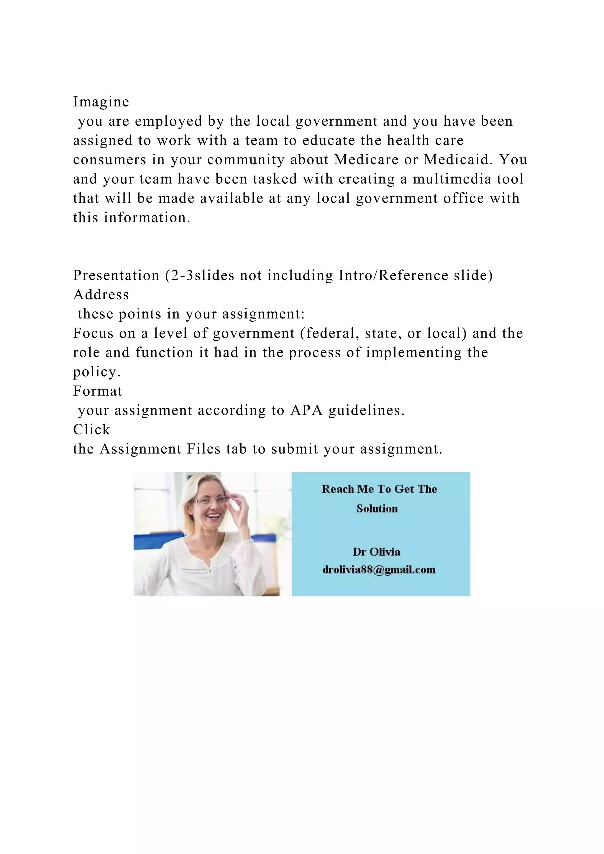 Imagine you are employed by the local government and you have been.docx