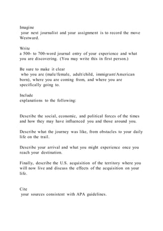 Imagine your next journalist and your assignment is to record the | DOCX