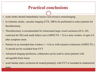 Imaging based selection of patients for acute stroke treatment | PPTX