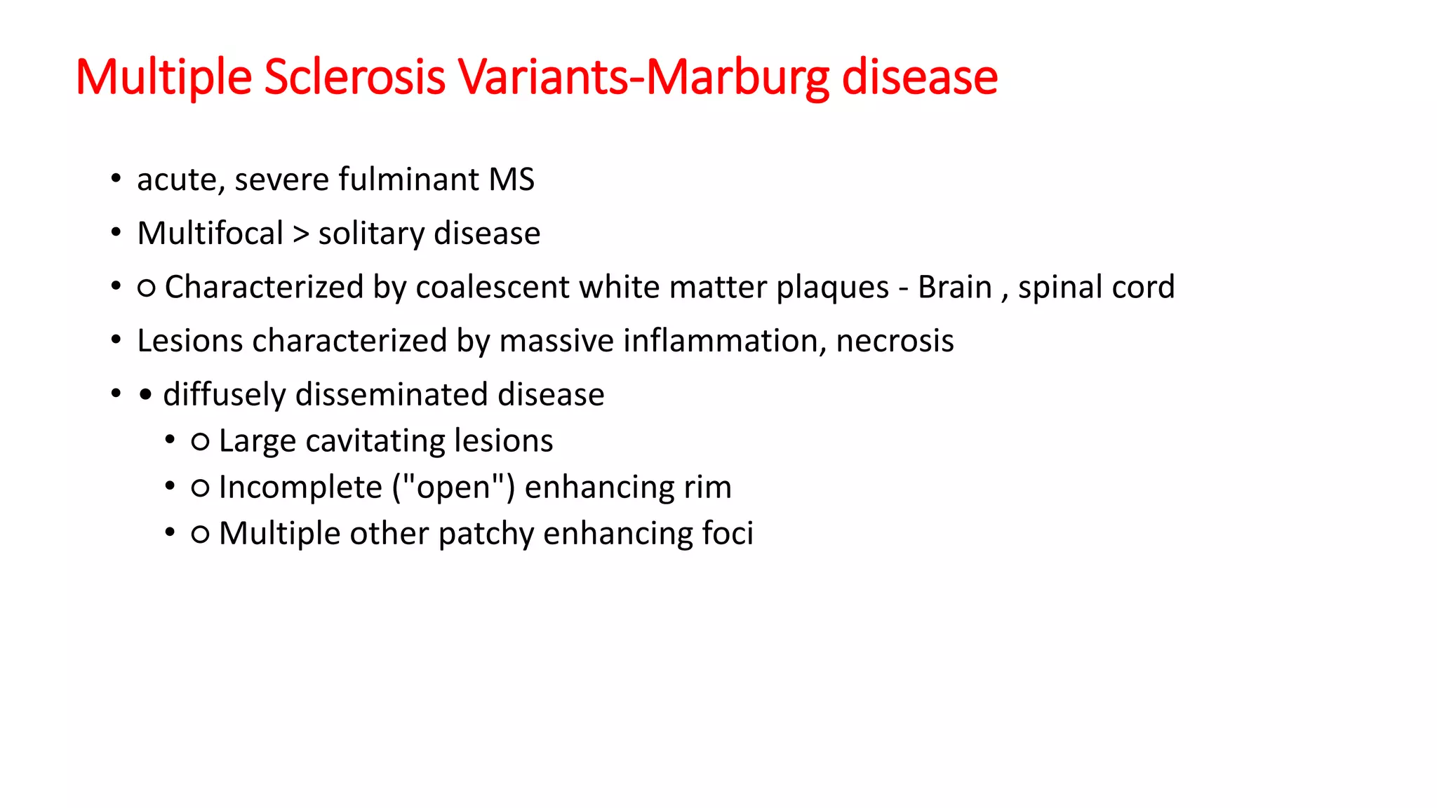 imaging in neurology - demyelinating diseases | PPTX