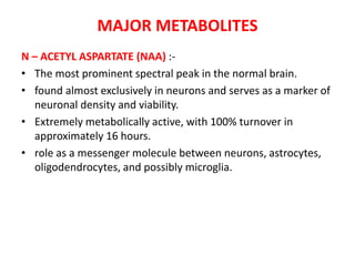 Imaging mrspectroscopy | PPTX