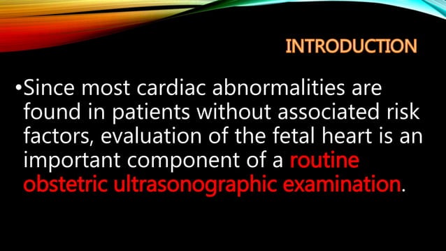 IMAGING OF FETAL CVS AND ITS ANOMALIES | PPTX | Pregnancy | Reproductive Health