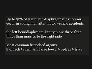 Imaging abdomen trauma diaphragmatic trauma part 7 Dr Ahmed Esawy | PDF