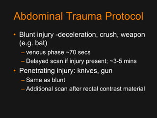 Imaging abdomen trauma introduction part 1 Dr Ahmed Esawy | PDF