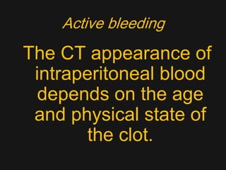Imaging abdomen trauma introduction part 1 Dr Ahmed Esawy | PDF