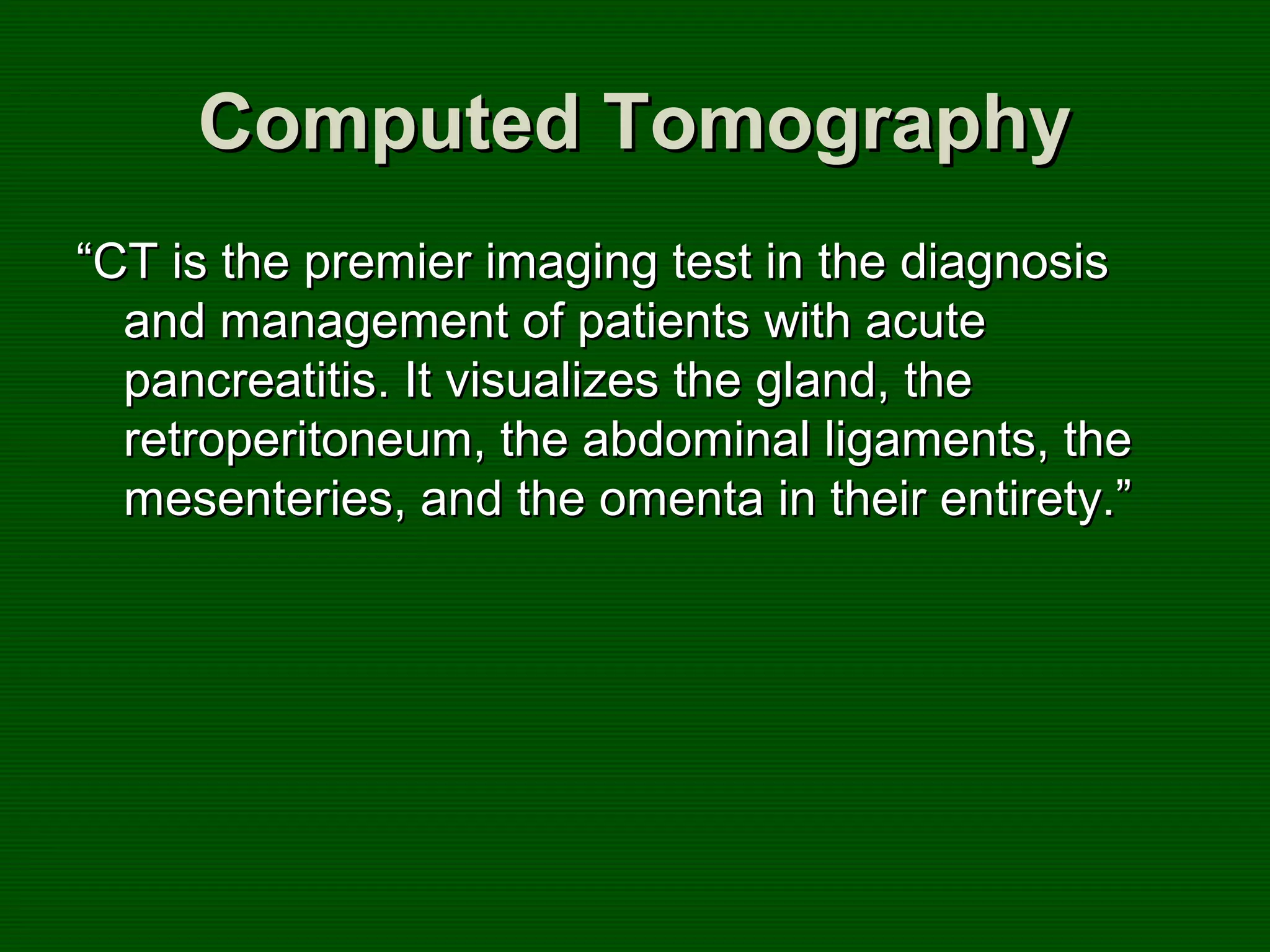 Imaging acute pancreatitis | PPT