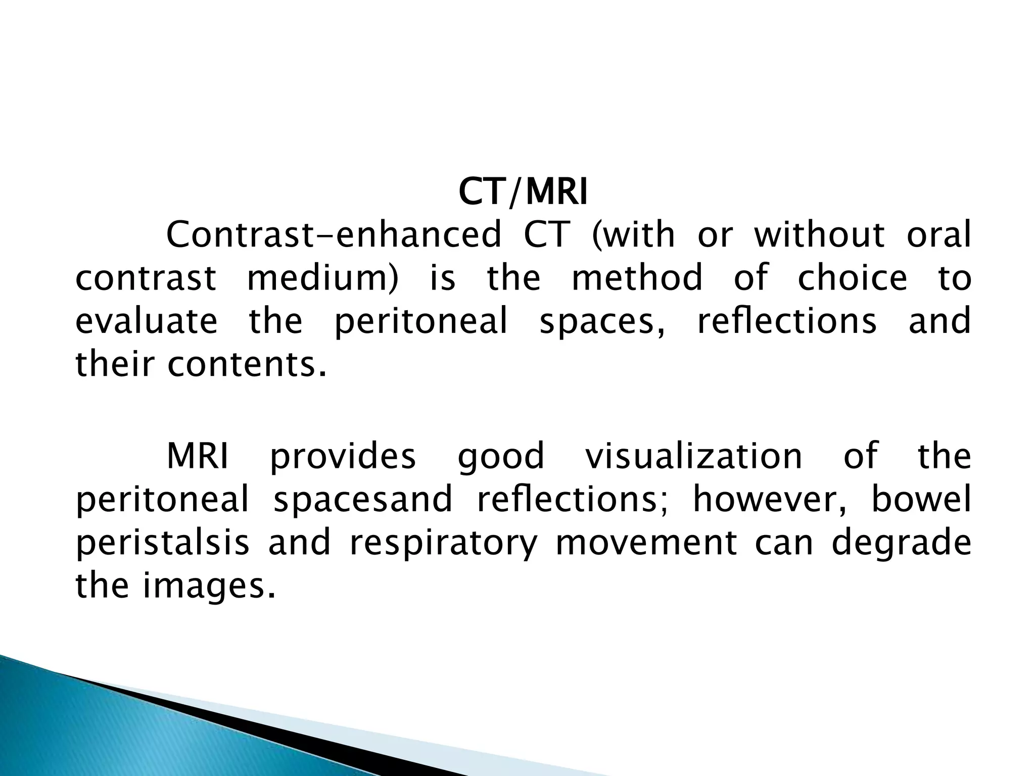 Imaging anatomy of peritoneum | PPTX