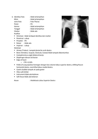 Contoh pencitraan dan bacaan stase radiologi | DOCX