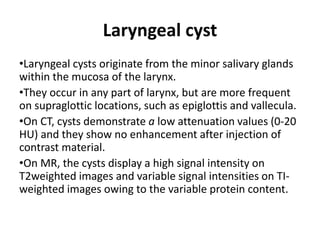 Imaging and pathology of larynx (2) | PPTX