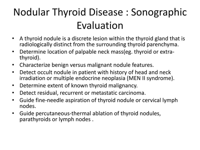 Imaging approach in thyroid nodules | PPTX