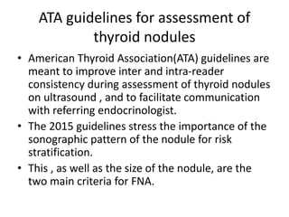 Imaging approach in thyroid nodules | PPTX