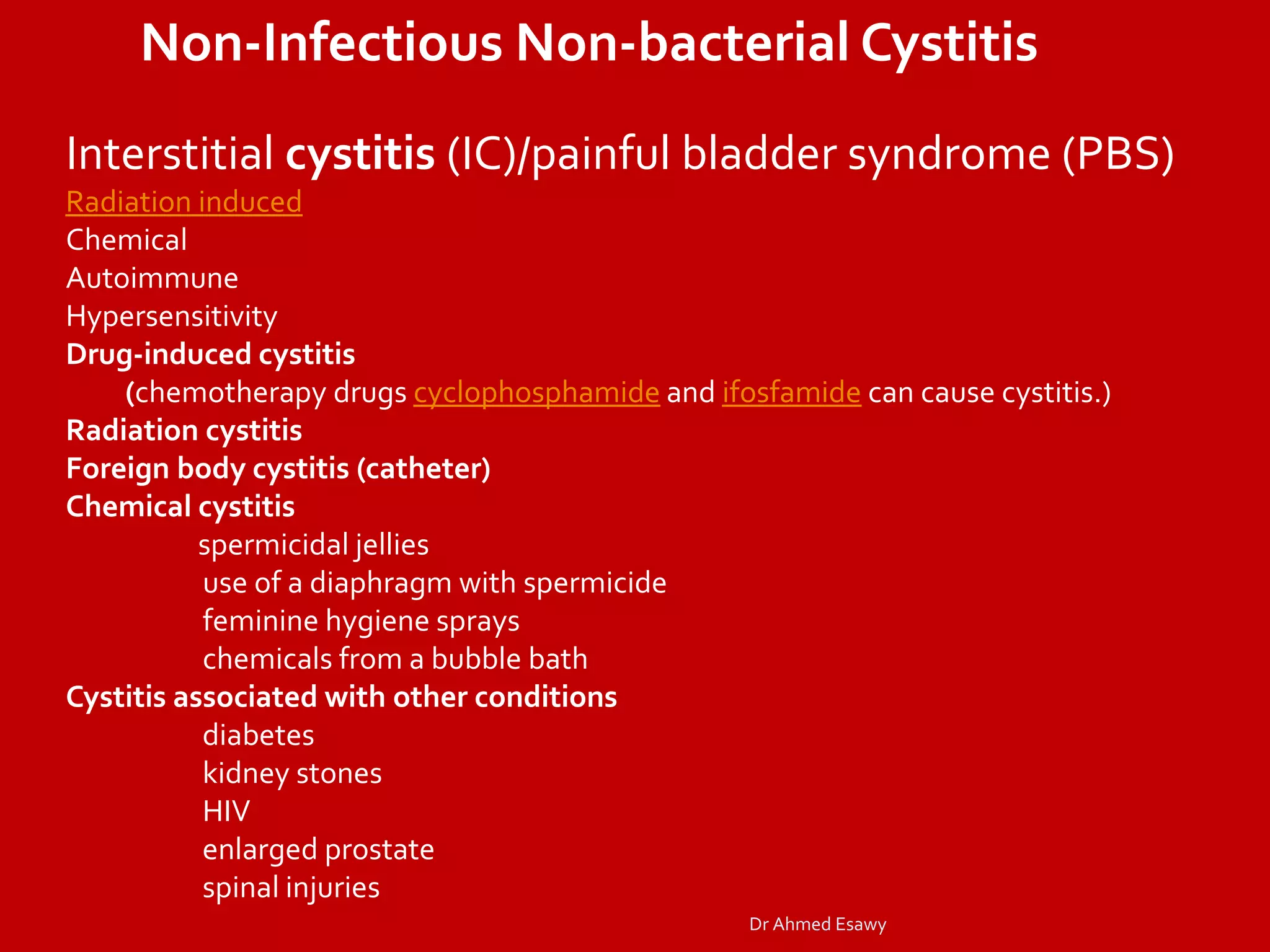 Imaging cystitis Dr Ahmed Esawy | PDF
