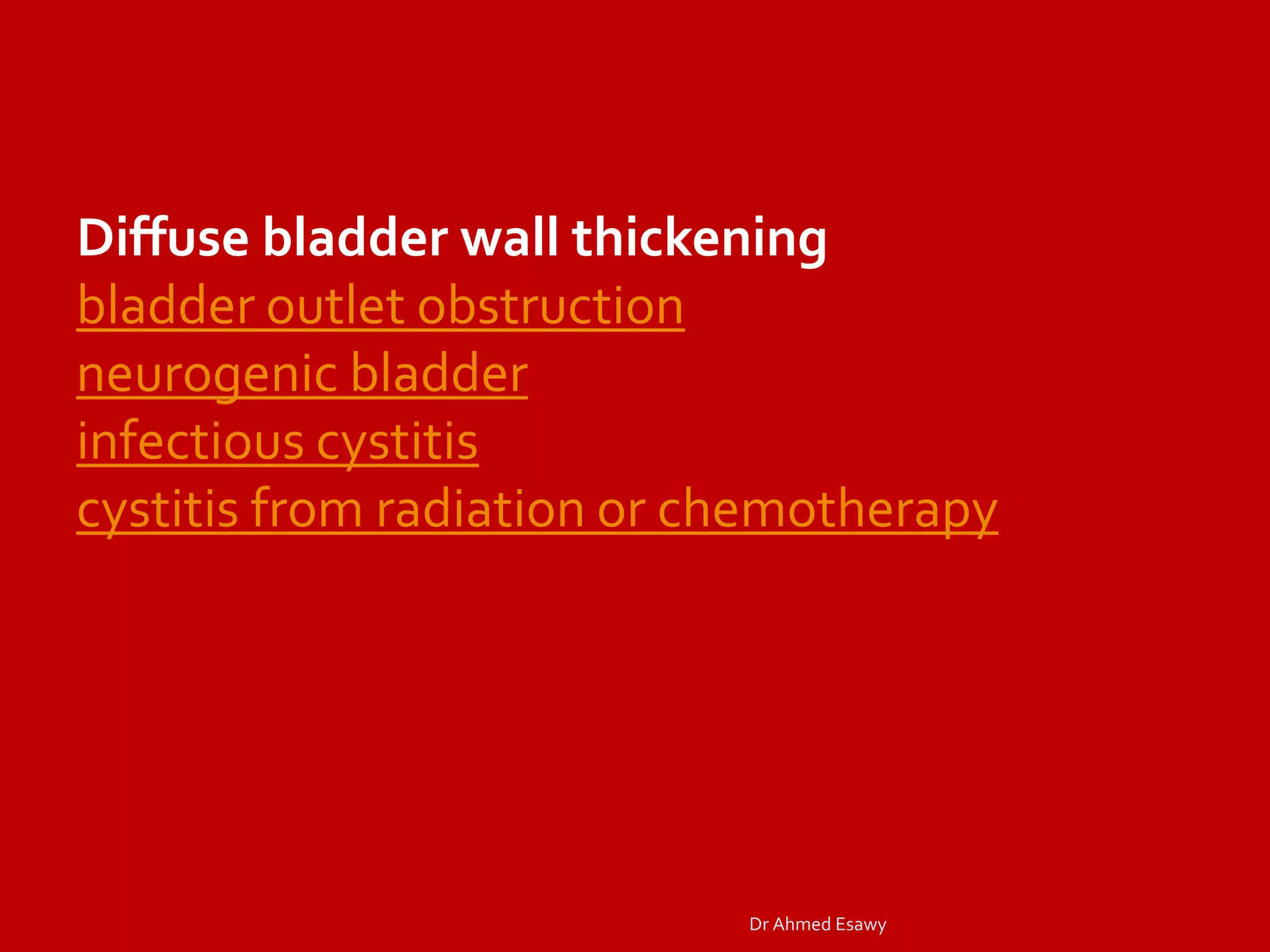 Imaging cystitis Dr Ahmed Esawy | PDF