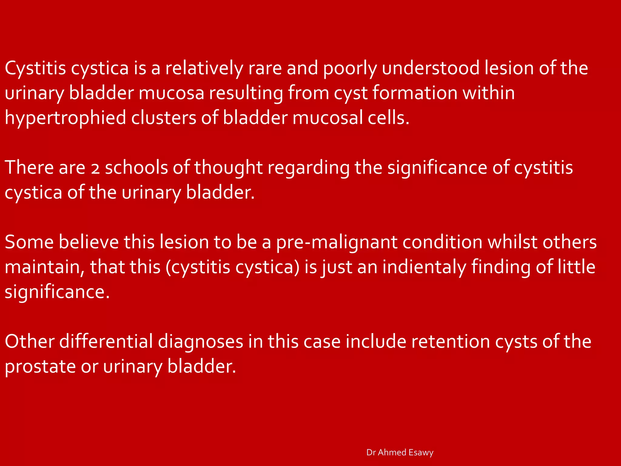 Imaging cystitis Dr Ahmed Esawy | PDF