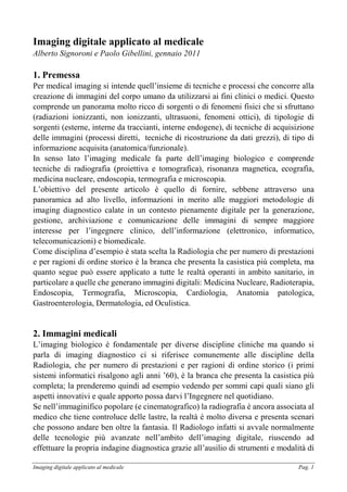 Imaging digitale applicato al medicale | PDF