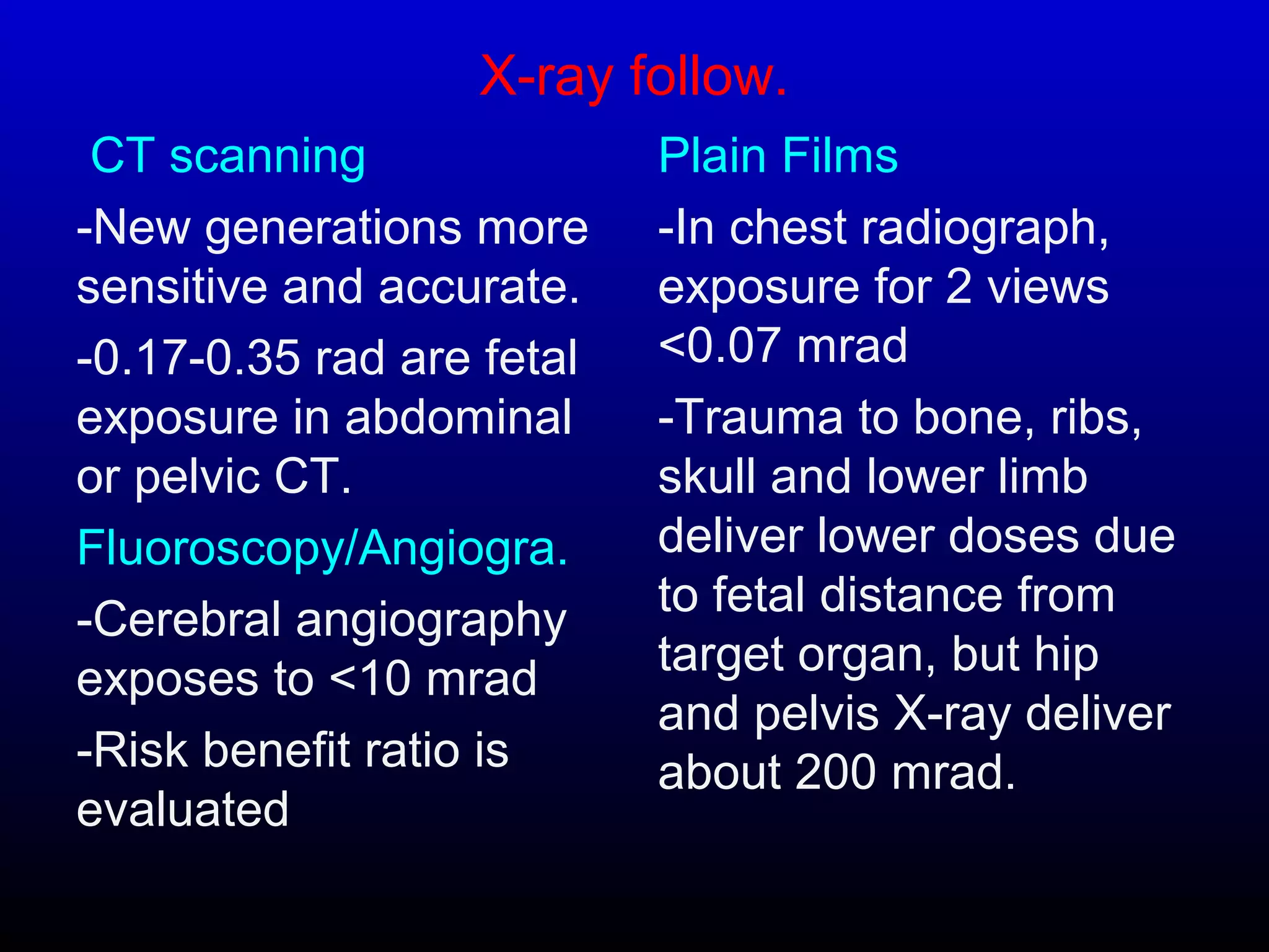 Imaging and radiation hazards during pregnancy | PPT