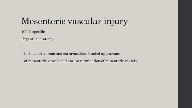 Bowel and mesenteric injury | PPTX